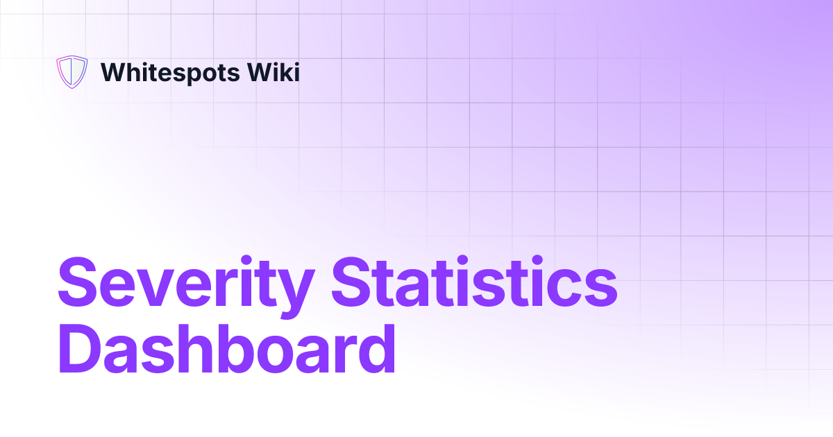 Severity Statistics Dashboard | Whitespots Wiki