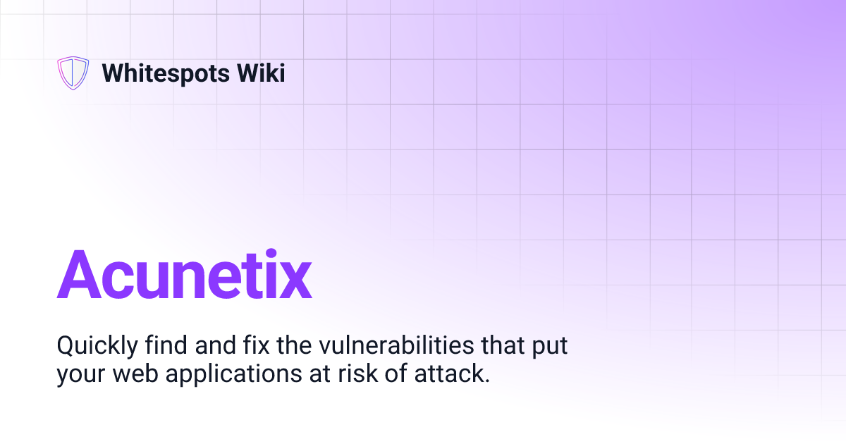 Acunetix | Whitespots Wiki